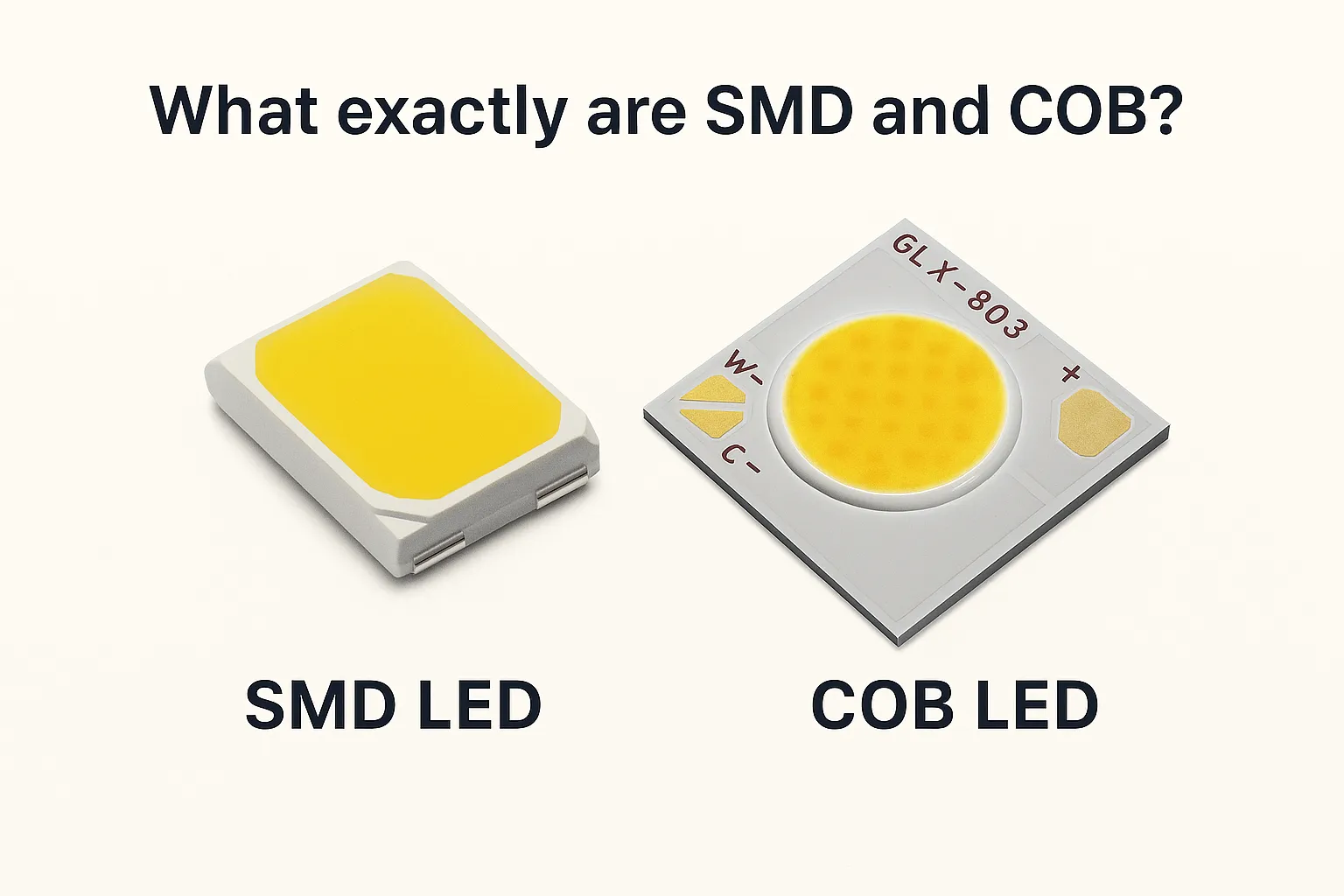 COB vs. SMD LED: Differences, Benefits & Best Applications