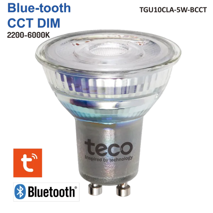 5W Tuya Smart GU10 LED Bulb Bluetooth CCT | TECO
